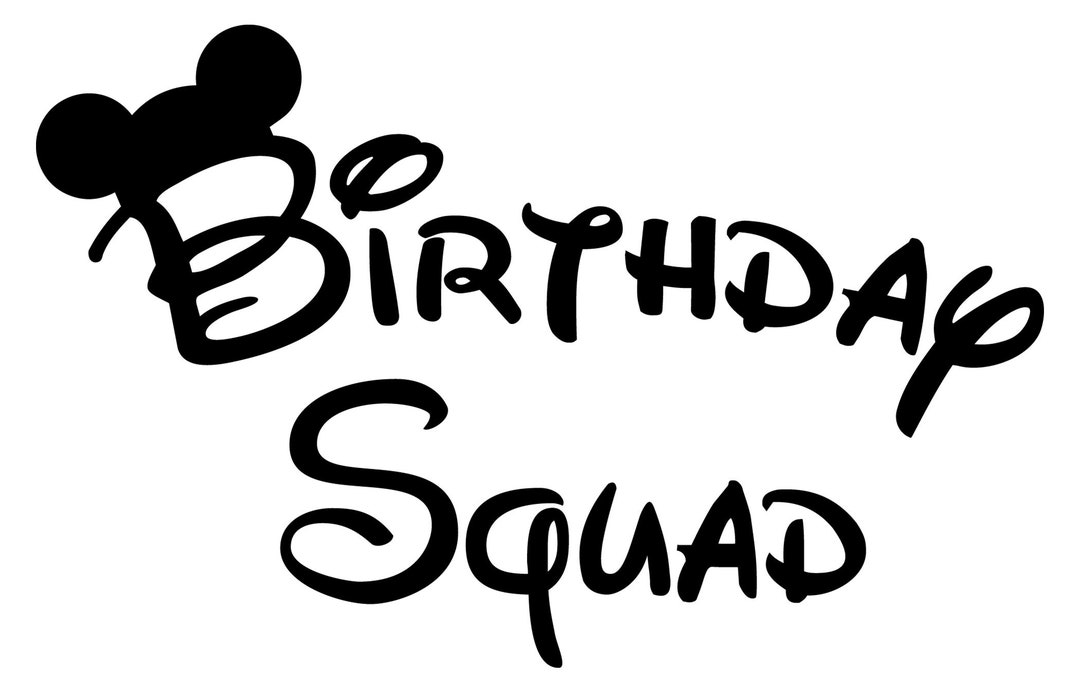 Mickey Mouse, Birthday Squad, Stickers, Decals Vinyl, Gifts, Parties ...