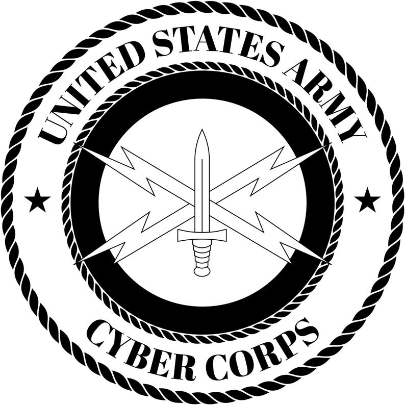 Cyber Corps - MOS - Army - Combat - Soldier - Car Sticker - Decal ...