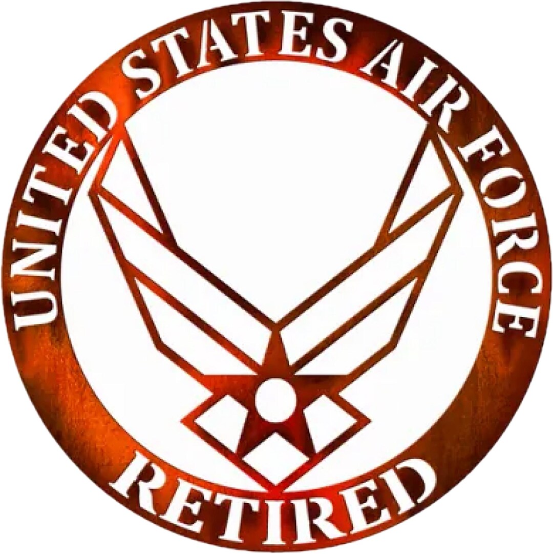 USAF Retired, Air Force, Military Emblem for Laptops Cars, Patriotic ...