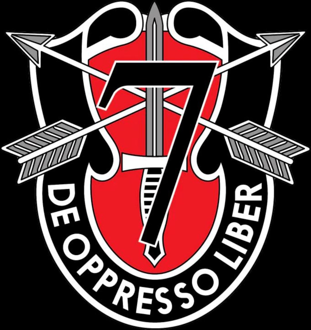 US Army 7th Special Forces Group (7th SFG) - De Oppresso Liber Logo ...