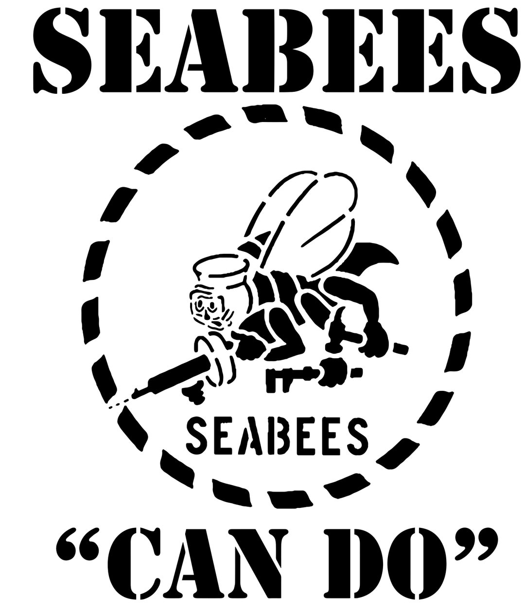 NMCB, Seabees, "can Do", Navy, Navy Logo, Laptop Sticker, Water Bottle ...