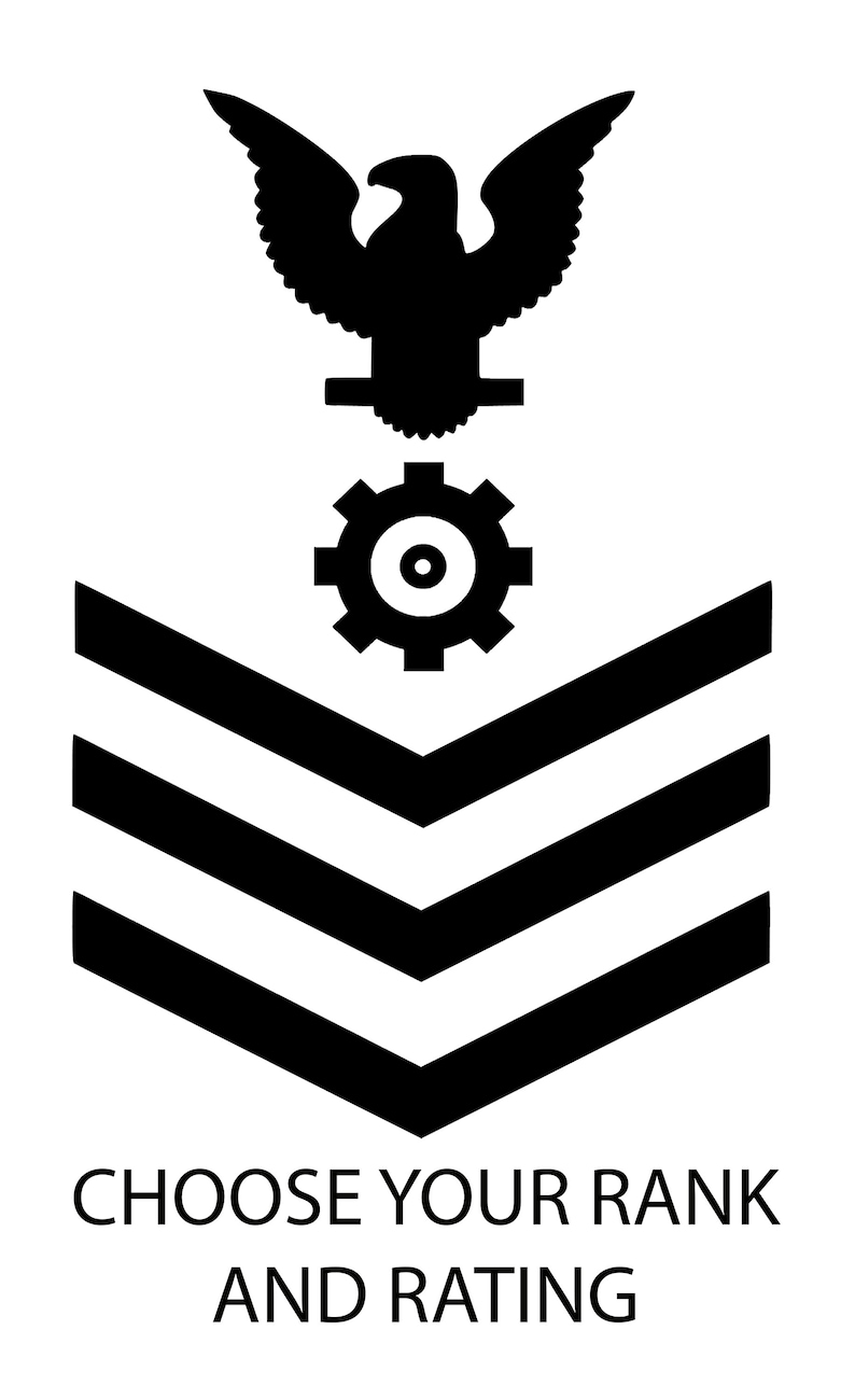 Chose Your Rate and Rank USN U S Navy E4 E5 E6 E7 - Etsy