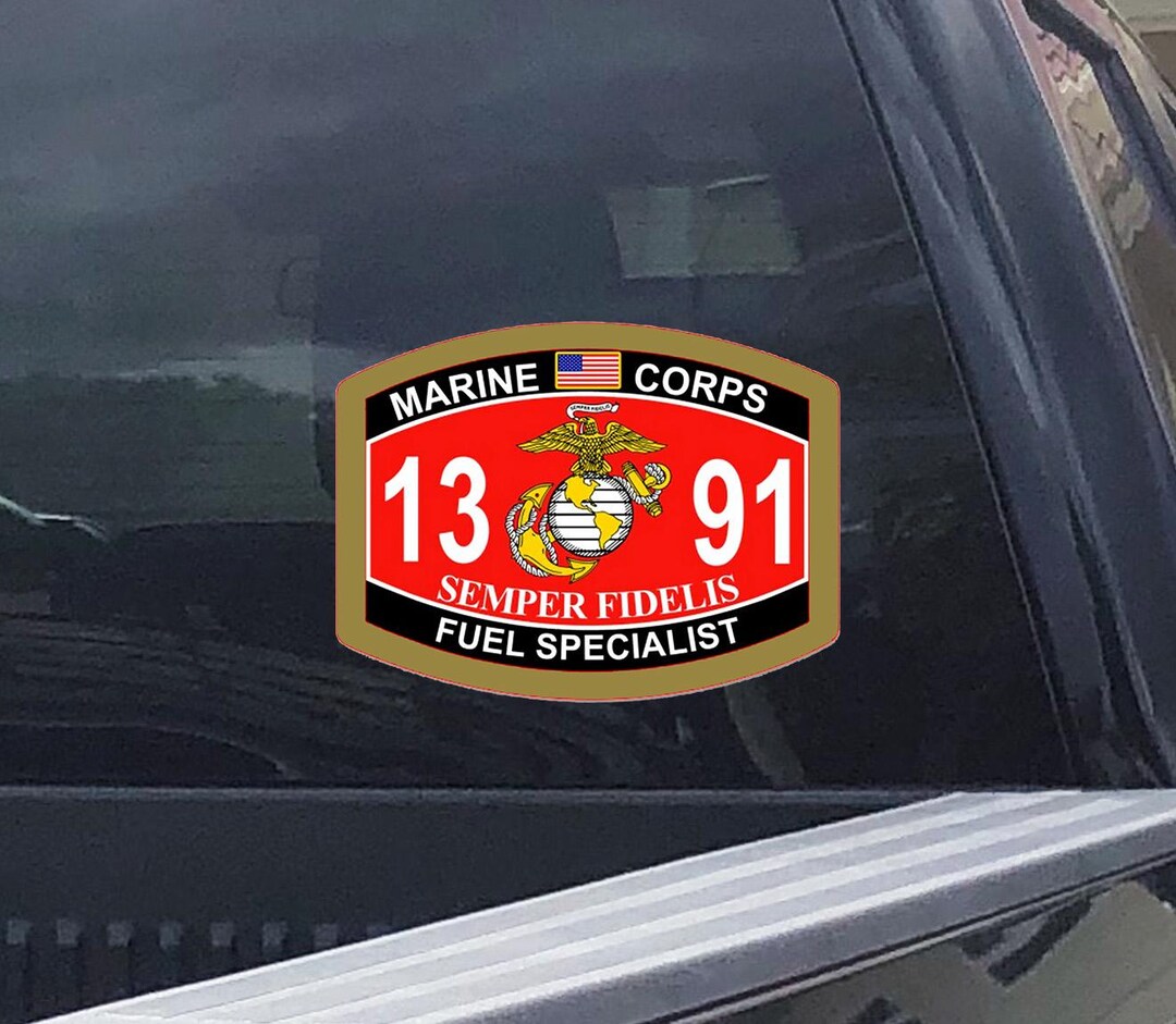 Marine Fuel Specialist, 1391, USMC, Marines, Marine Corp, Car Sticker ...