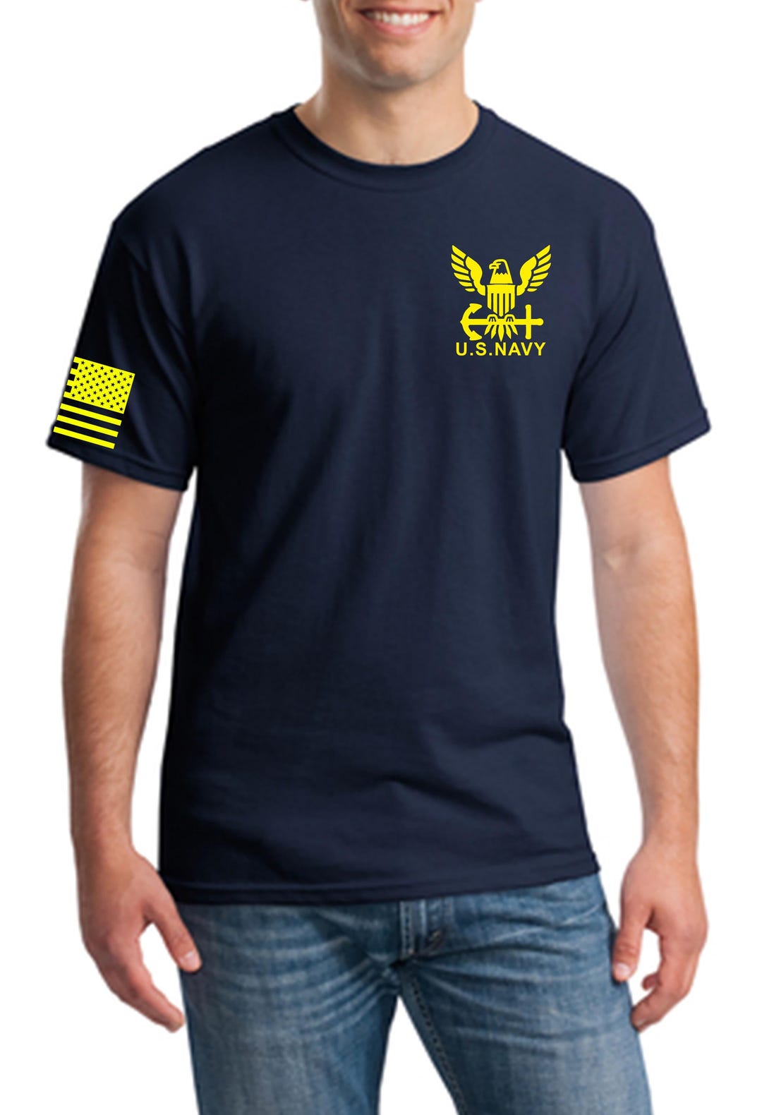 Navy Shirt - USN Shirt- Military T-shirt - Men - Patriotic - Veteran ...