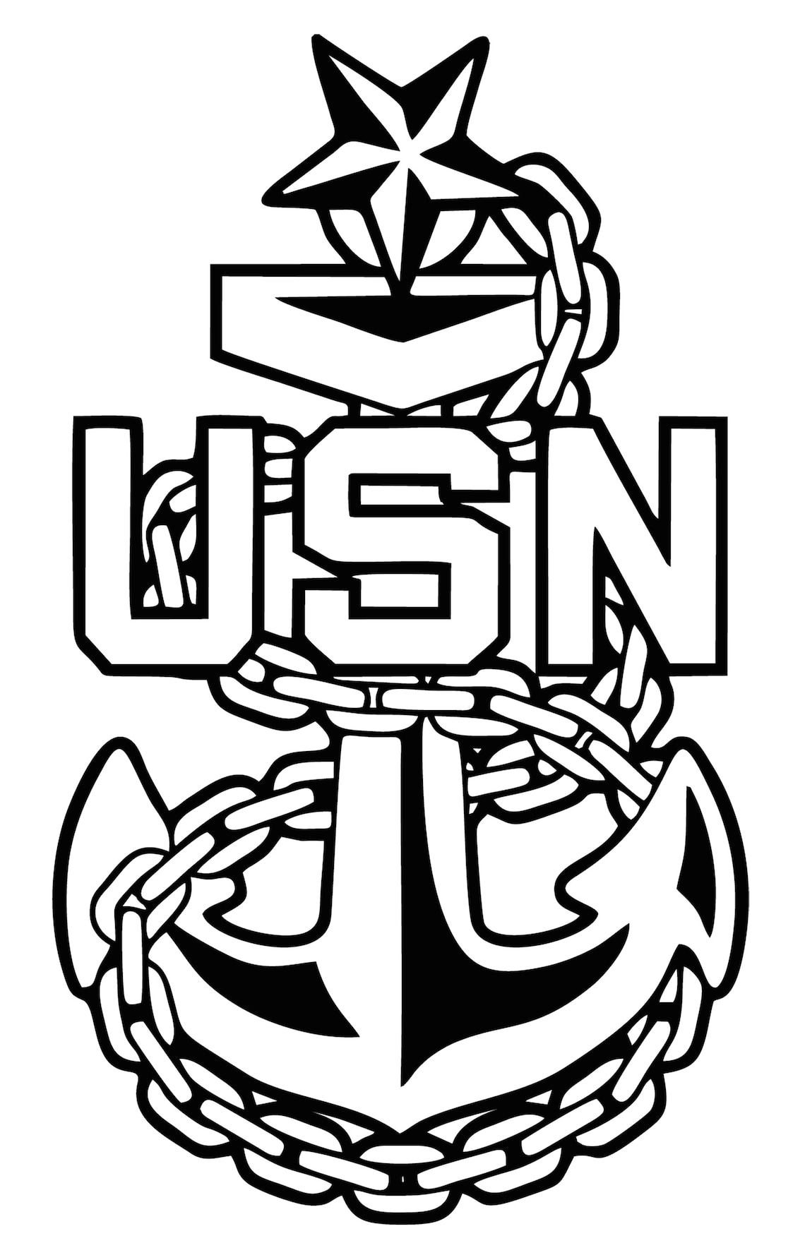 Senior Chief Emblem Navy U.S. Navy Navy Logo Car - Etsy