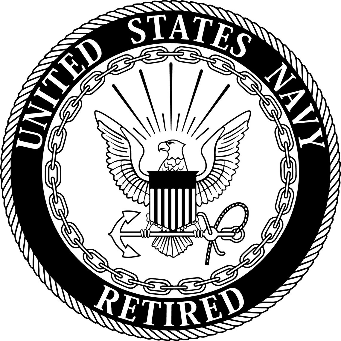 Navy Navy Retired Military USA Patriotic United - Etsy