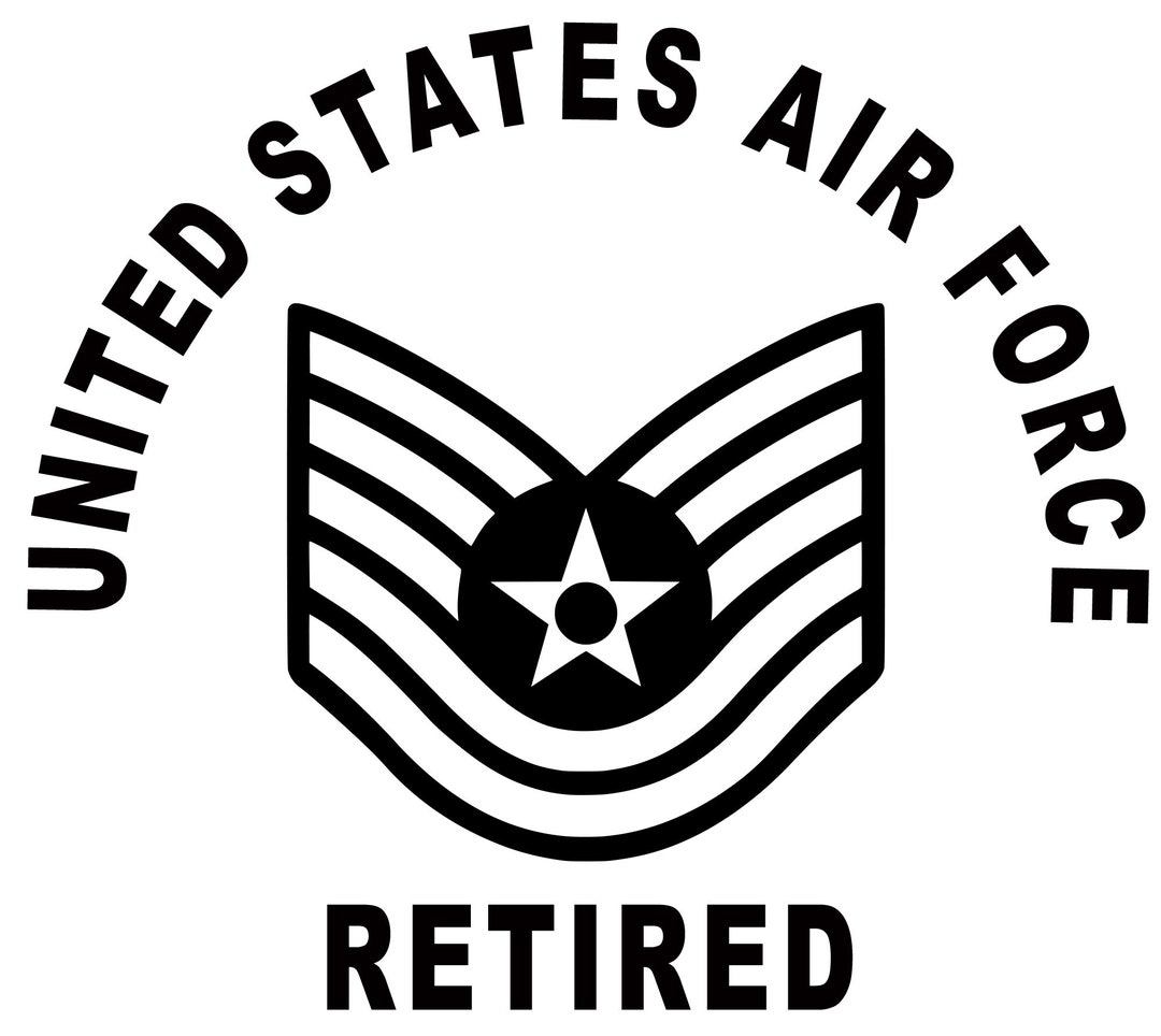 USAF, US Air Force, E6, Tech Sergeant, Enlisted, Sticker Decal ...