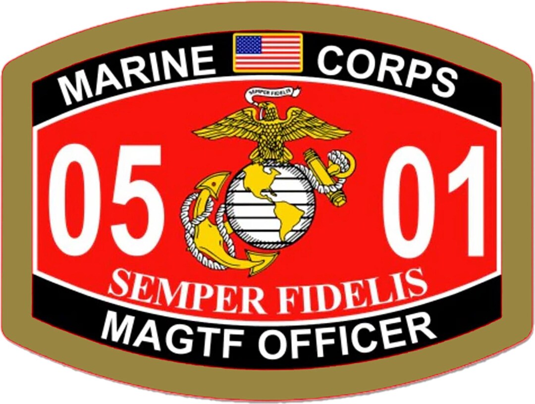 Marine MAGTF Officer - 0501 - USMC - Marines - Marine Corp - Navy - Car Sticker - Car Decal ...