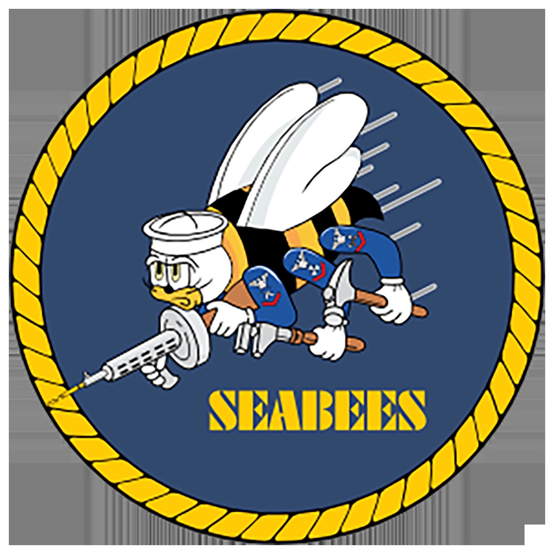 Seabees, Construction Battalion, Navy, Laptop Sticker, Water Bottle ...