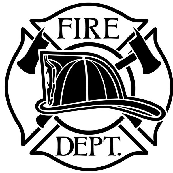 Fire Department Car Decal - Etsy
