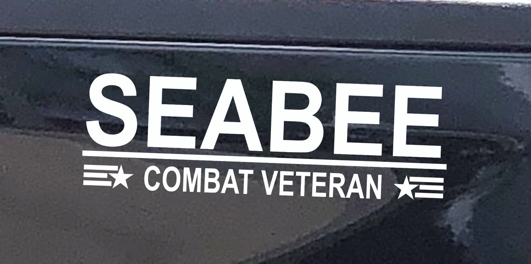 Combat Veteran - Seabee - Seabees - Navy - U.S. Navy - Navy Logo - Car ...