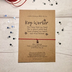 Key Worker Christmas Gift PERSONALISED Nursery Teacher Present Holiday ...