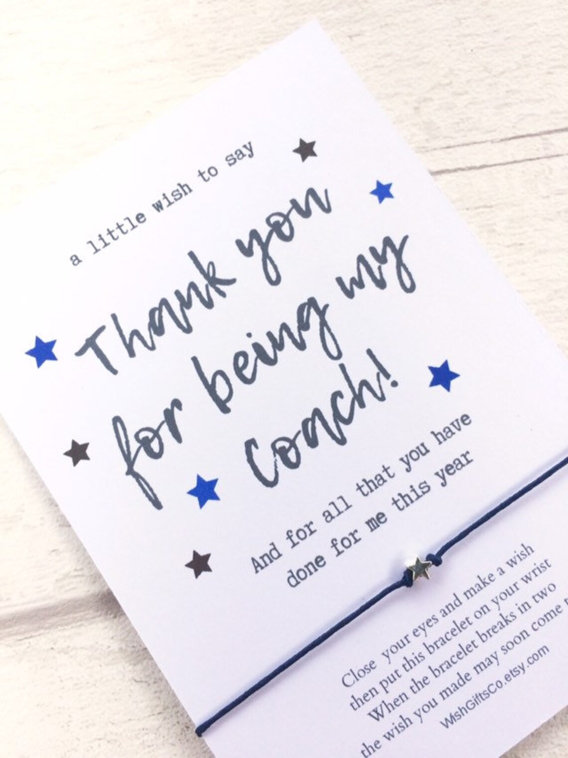 Thank You Coach Gift Sports Teacher Appreciation Card Wish - Etsy