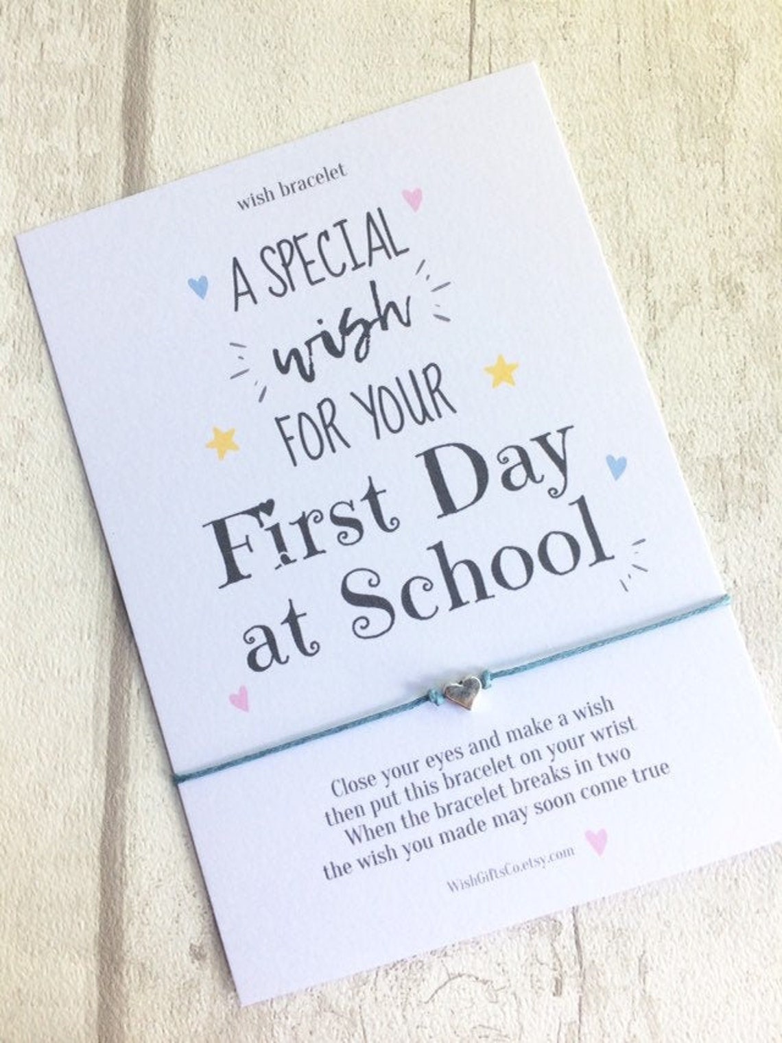 First Day at School Gift Starting School card Good Luck Wish | Etsy