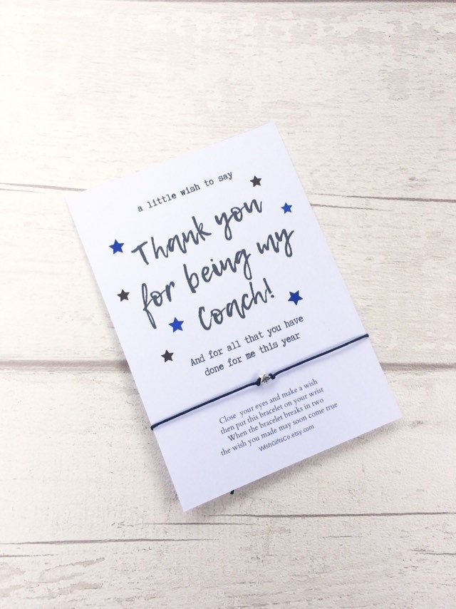 Thank You Coach Gift Sports Teacher Appreciation Card Wish - Etsy
