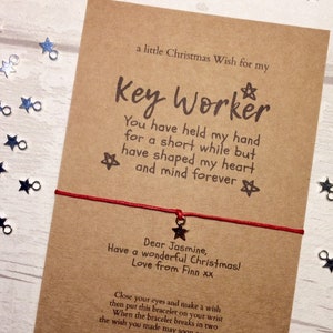 Key Worker Christmas Gift PERSONALISED Nursery Teacher Present Holiday ...