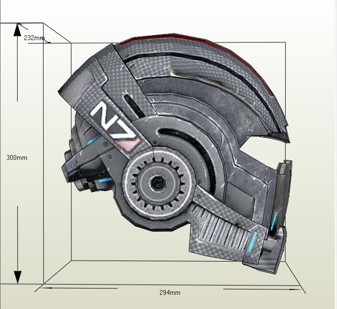 Mass Effect N7 Sheppard Helmet - Etsy