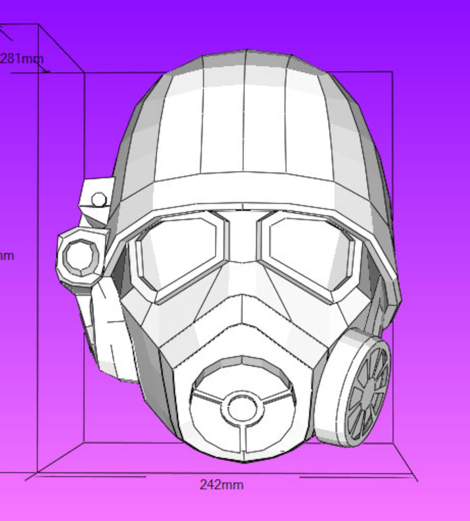 Fallout new vegas ncr veteran ranger helmet templates for eva | Etsy