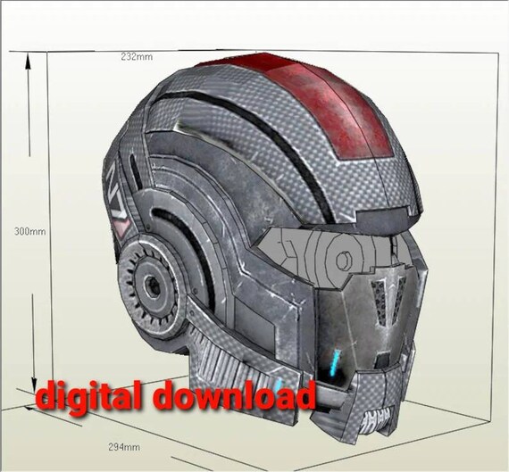 Mass Effect N7 Sheppard Helmet | Etsy