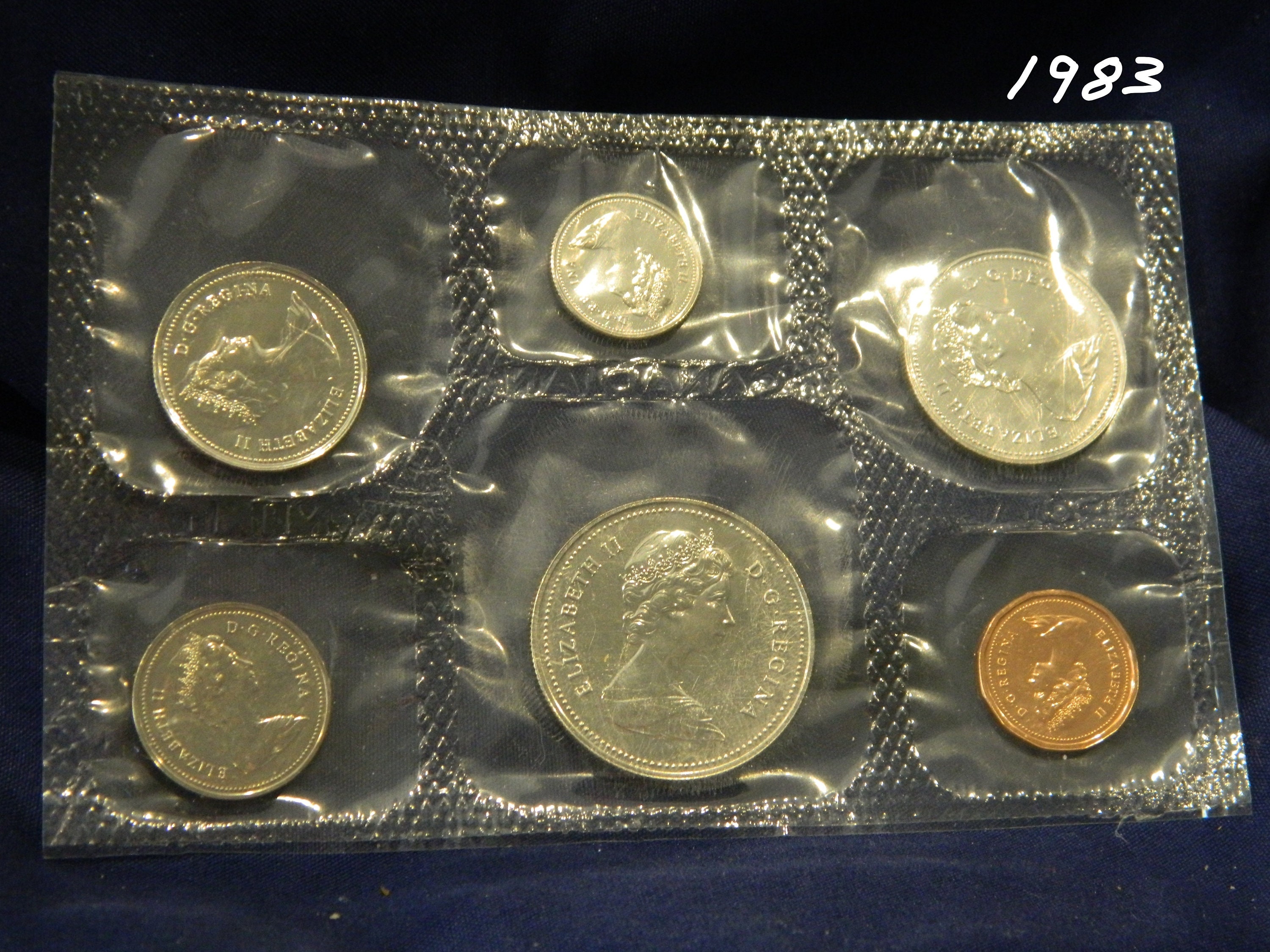 Birth Year Coin Sets 1983-87 Uncirculated Birth Year Coins 1.00, 0.50 ...