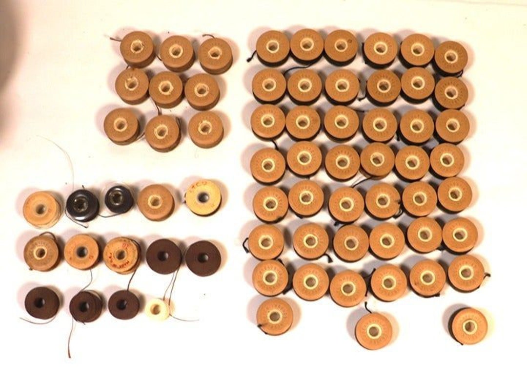 68 Vintage Sewing Machine Cardboard Bobbins Threads Inc. - Etsy