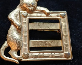 JJ Jonette Cool Cat Playing Saxophone Brooch Pin - Etsy