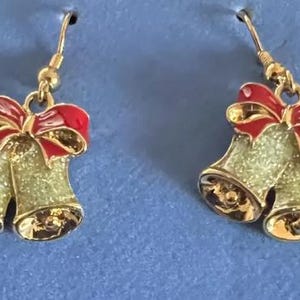 Avon Bell Vintage Festive Holiday Bell Earrings - Sparkling Avon Bells ...