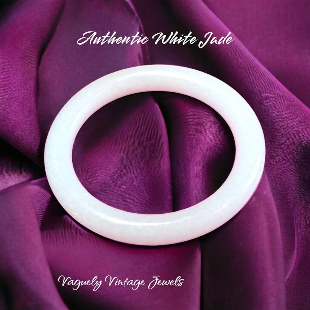 Elegant White Jadeite Jade Bracelet Fine Jewelry for Women, Natural ...
