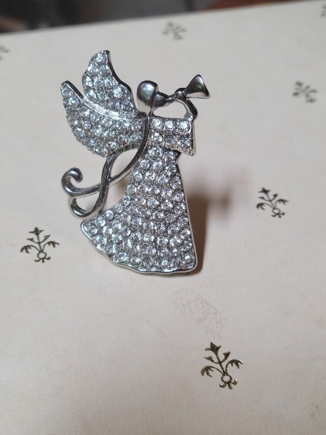 Vintage Monet Brooch / Pin / Monet Jewelry / Angel Pin / Designer ...