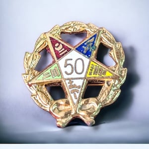 Order of the Eastern Star 50 Year Masonic Lapel Pin - Etsy