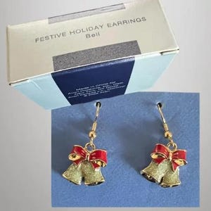 Avon Bell Vintage Festive Holiday Bell Earrings - Sparkling Avon Bells ...