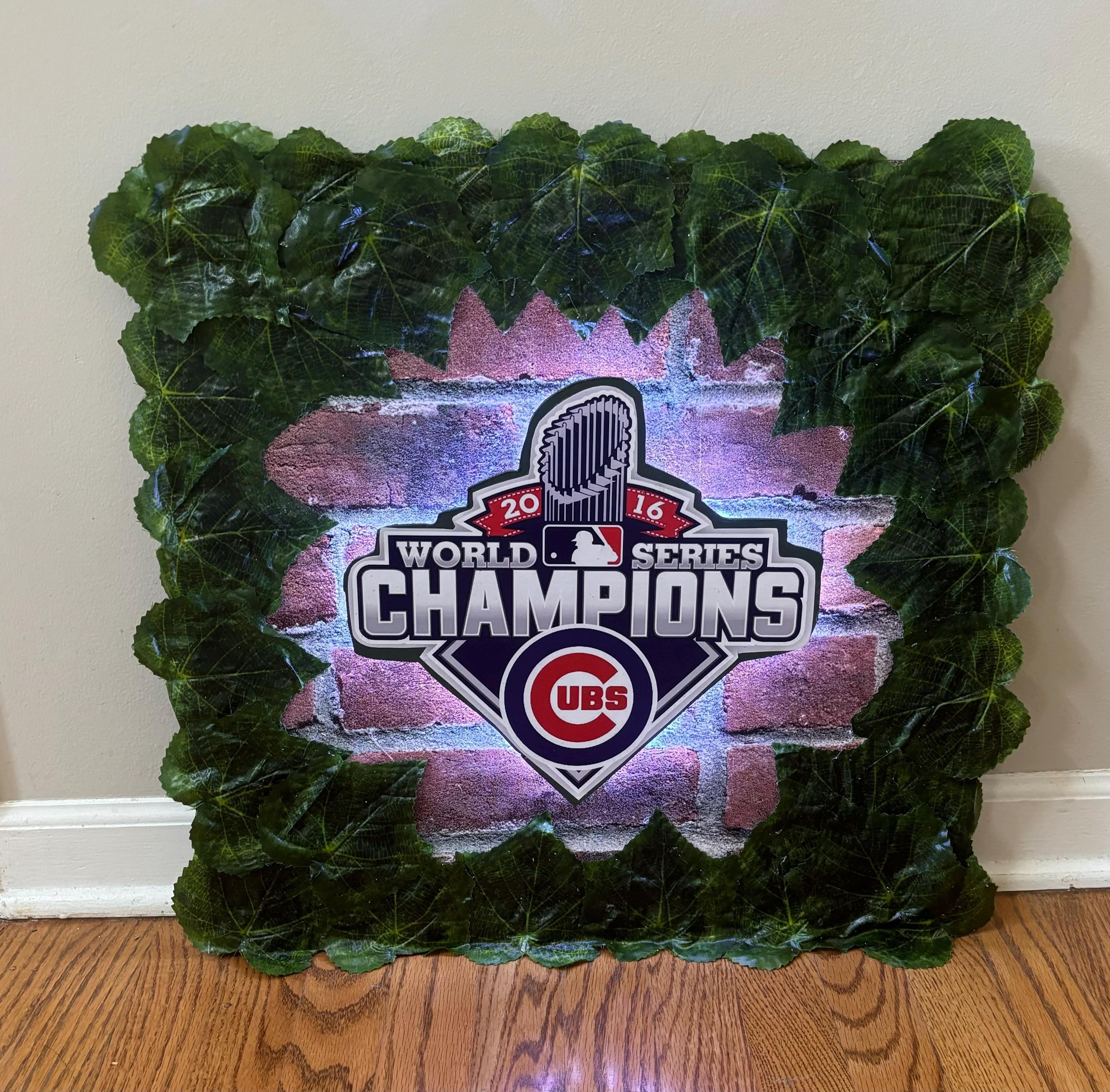 Lighted Handmade Chicago Cubs World Series Champions Display! - Etsy