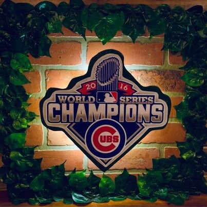 Lighted Chicago Cubs Handmade Brick and Ivy Display With Changeable ...