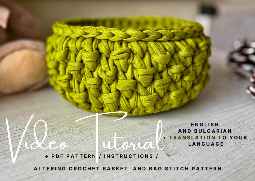 Crochet Basket Pattern + Video Tutorial | Wooden Base | Beginner ...
