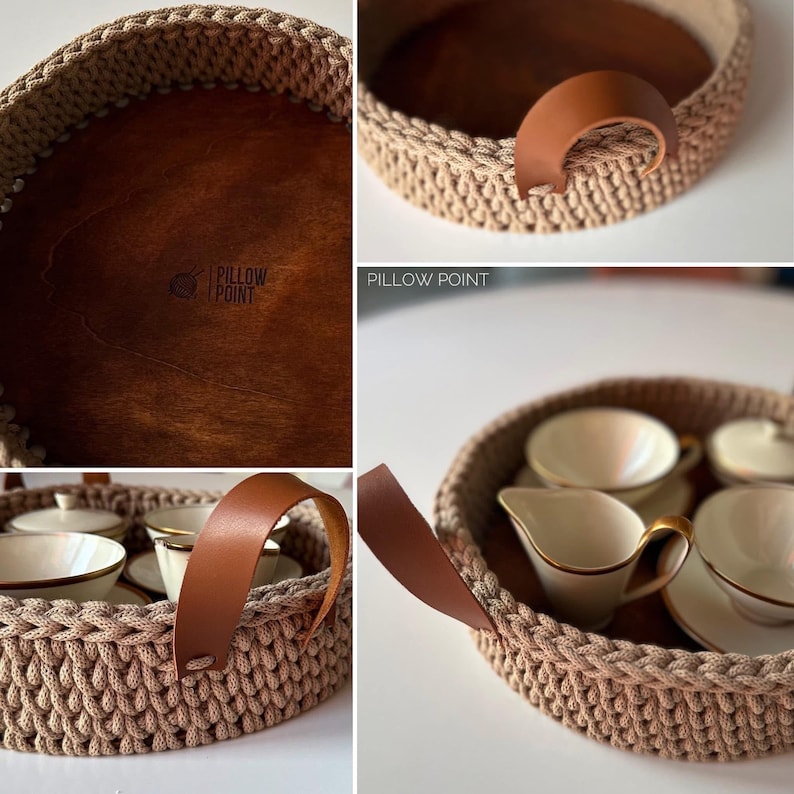 Easy Crochet Rope Tray Basket Video Tutorial for Beginners: Cotton Rope ...