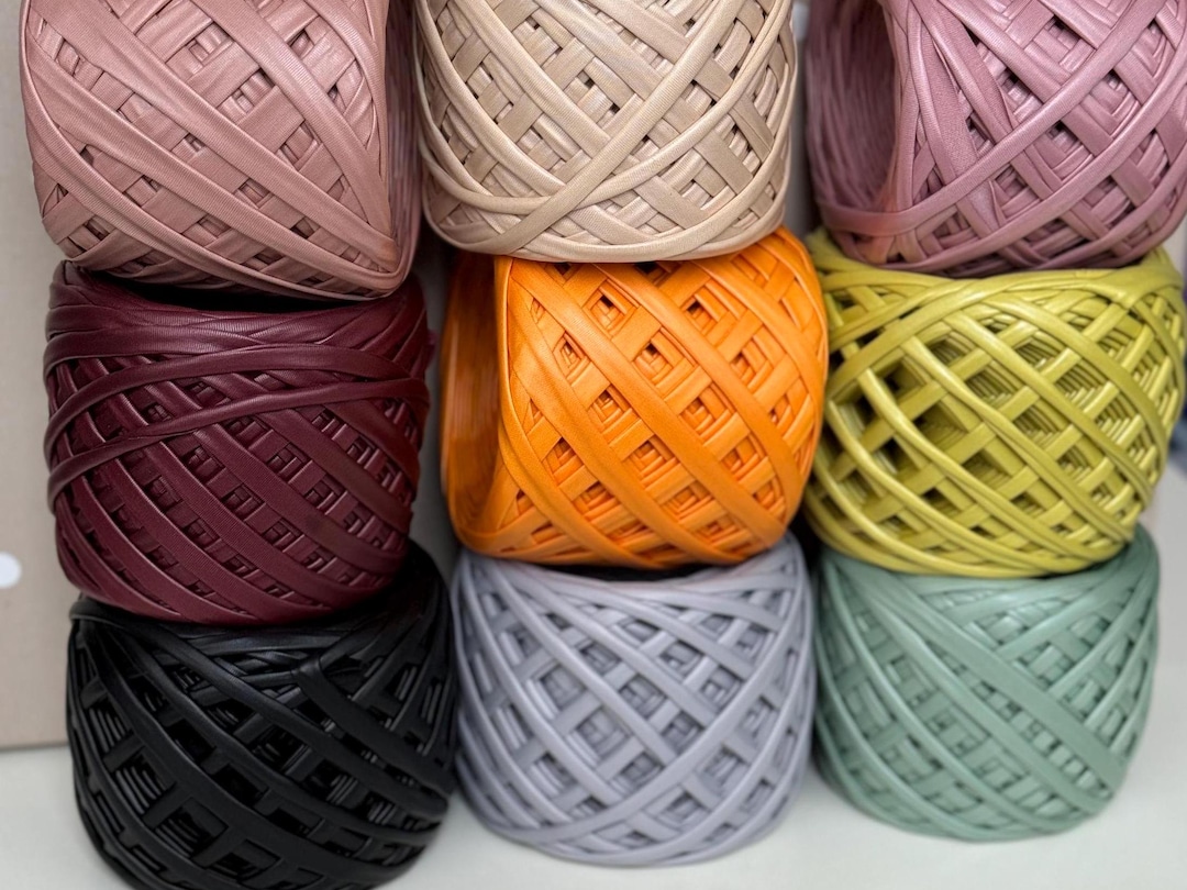 Premium Leather Like Yarn | Eco Leather Yarn | Vegan Leather Look Yarn ...