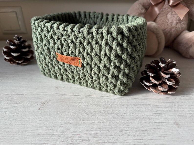 Rope Basket Crochet Pattern + Video Tutorial | DIY Rope Basket for ...