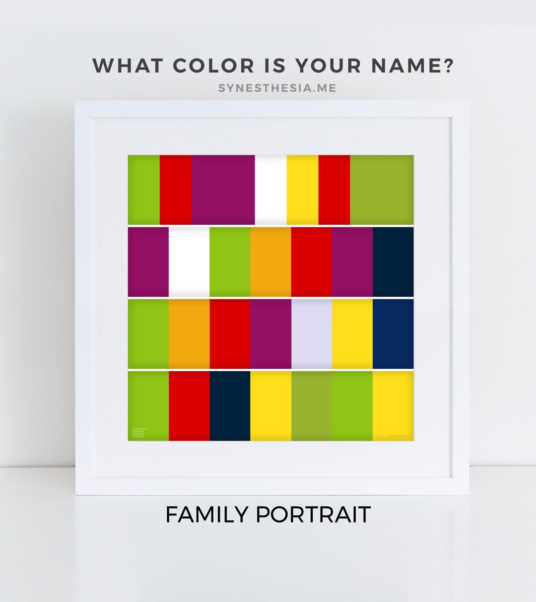 Custom Family Portrait: 2 or More Names - Etsy