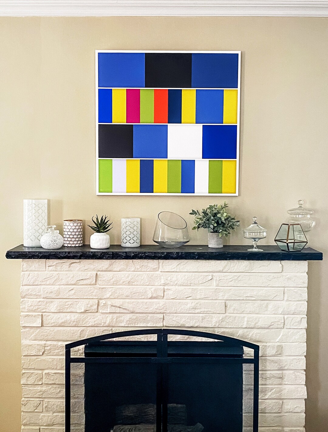 XXL Family Portrait With Custom Names 30x30" Large Synesthesia Art ...