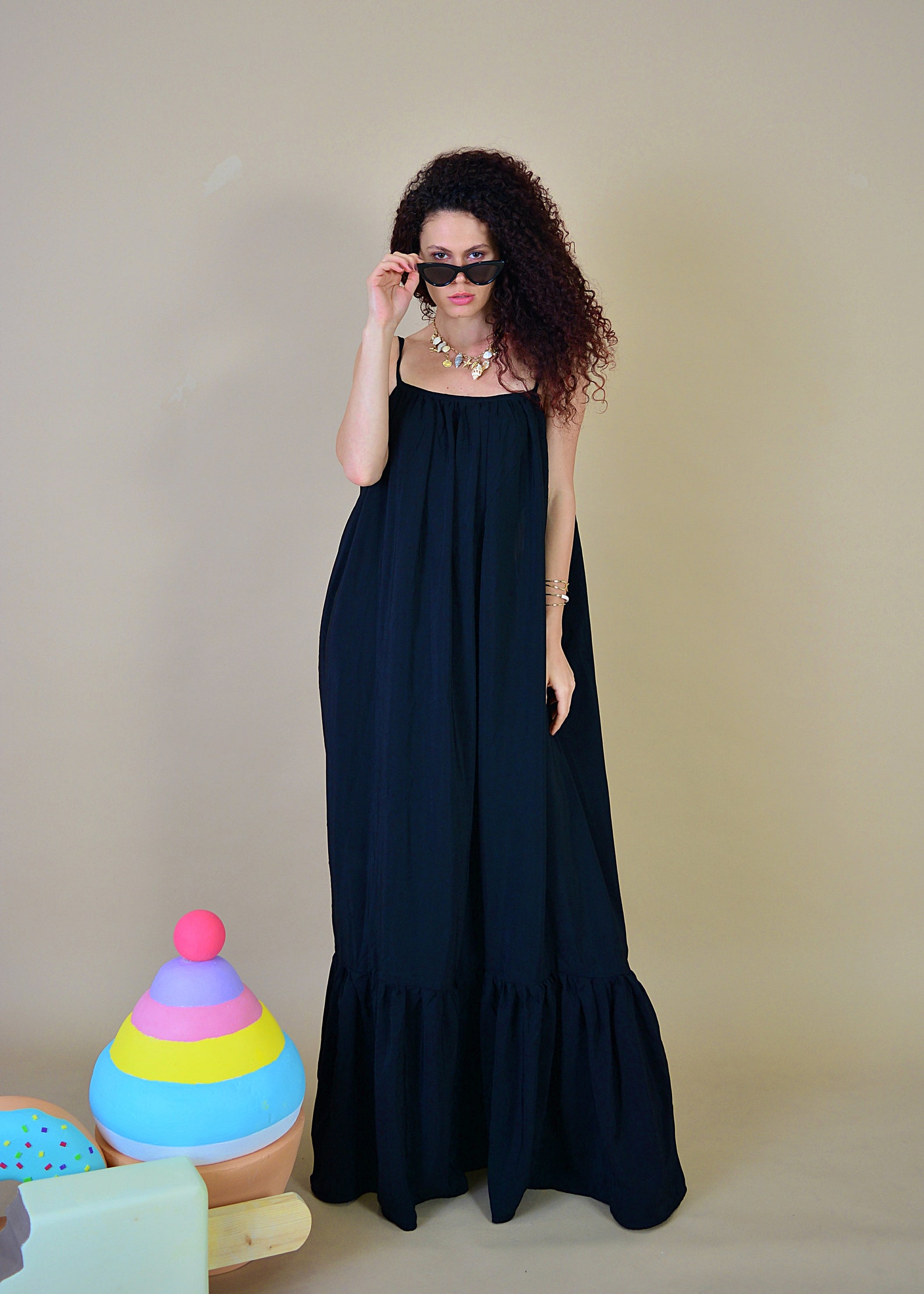 Open Back Dress/ Summer Beach Dress/ Backless Dress/ Dress With Pockets ...