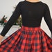 Red Checks Maxi Skirt With POCKETS/ Full Length Skirt/ Tartan Skirt ...