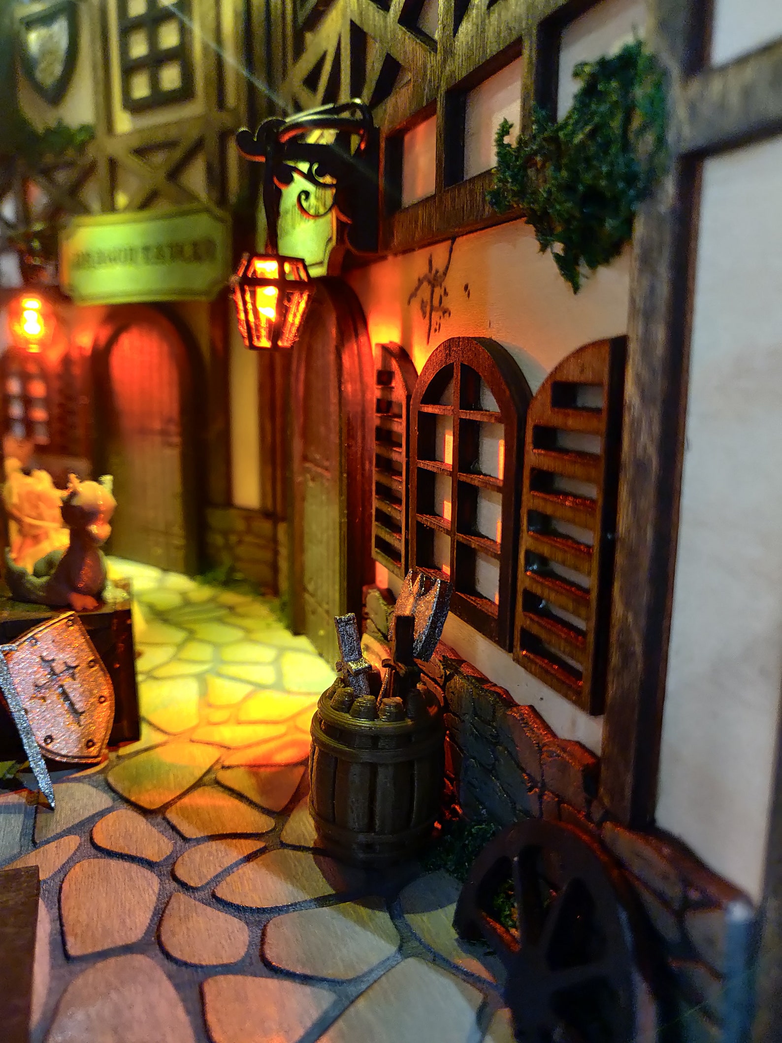 MINI ALLEY Medieval Assembled Booknook Premade Bookshelf - Etsy