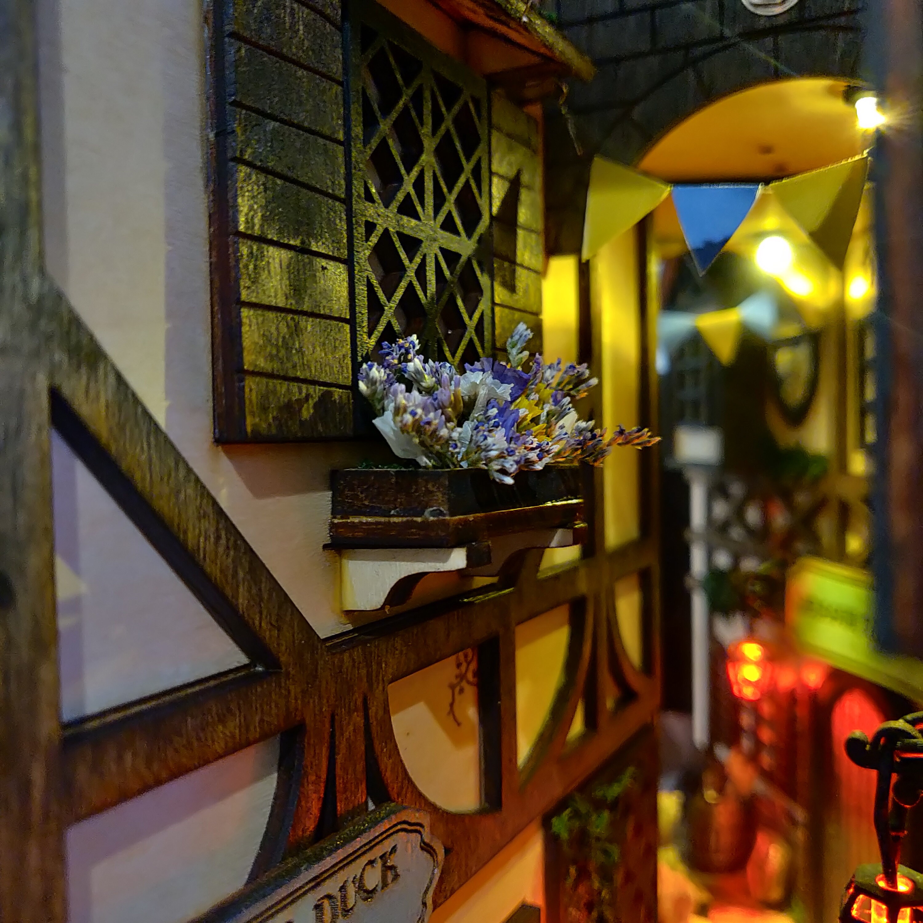 MINI ALLEY Medieval Assembled Booknook Premade Bookshelf Insert ...