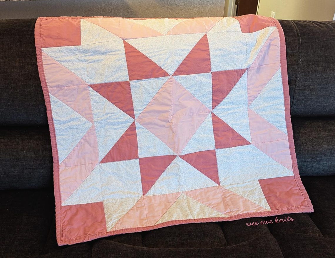 Ribbon Flower Baby Quilt Pattern PDF* Easy Quilting Throw Blanket - Etsy