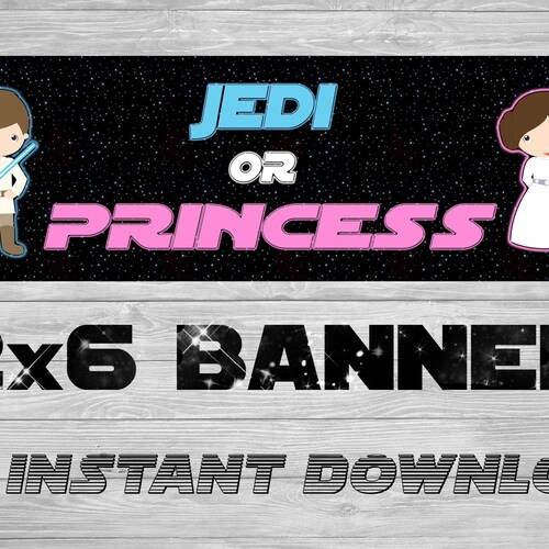 Star Wars Gender Reveal Welcome Sign Jedi or Princess | Etsy