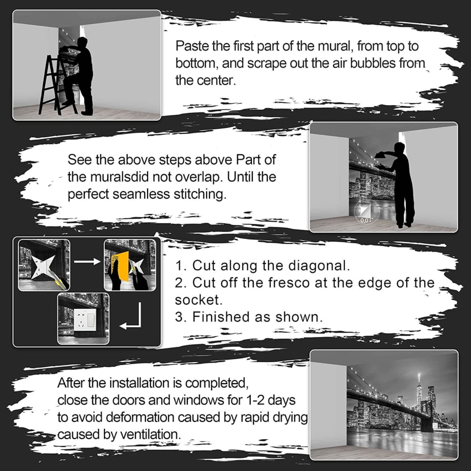 Blue Streak 3D Art High-tech Wall Design Internet Speed Mural Digital ...