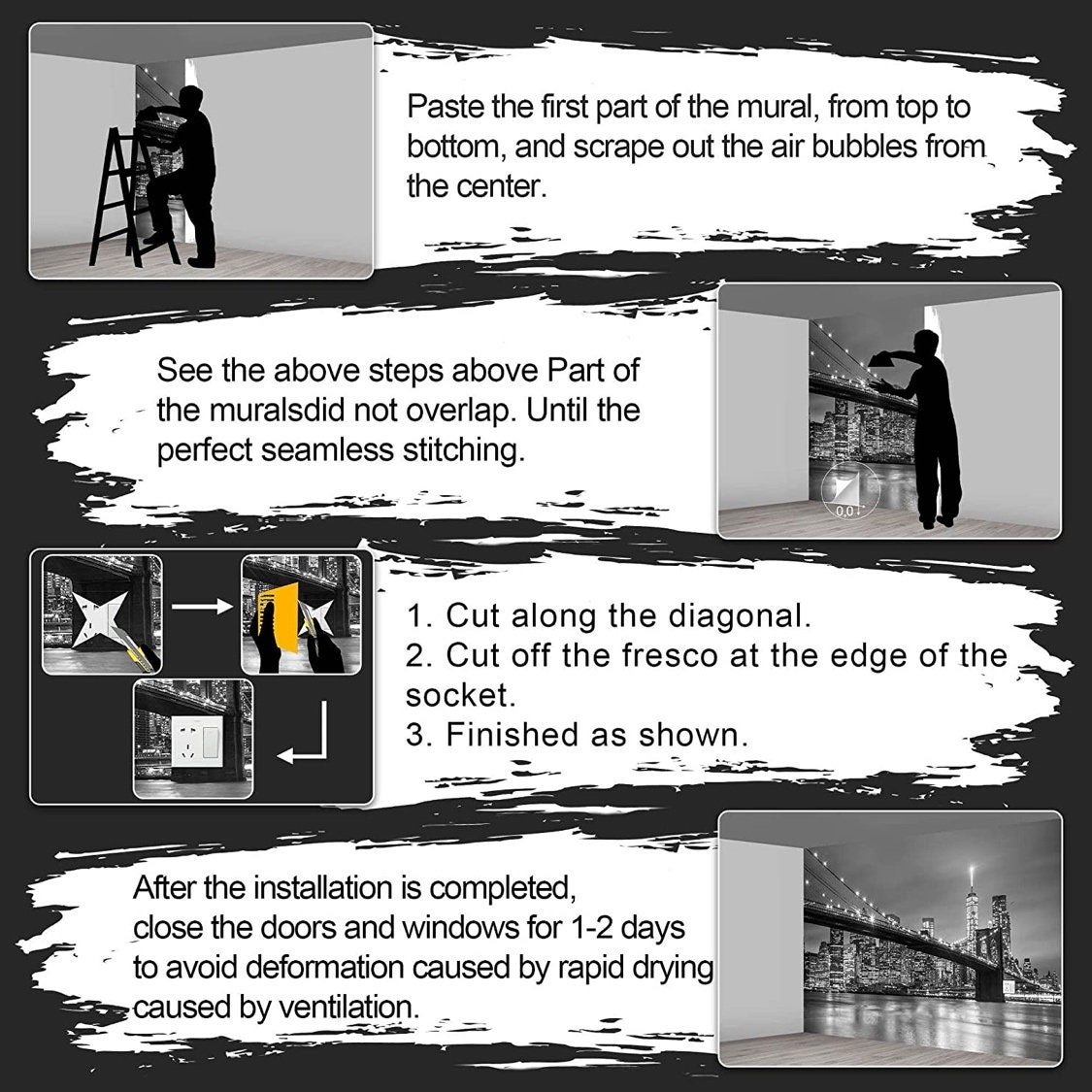 Blue Streak 3D Art High-tech Wall Design Internet Speed Mural Digital ...