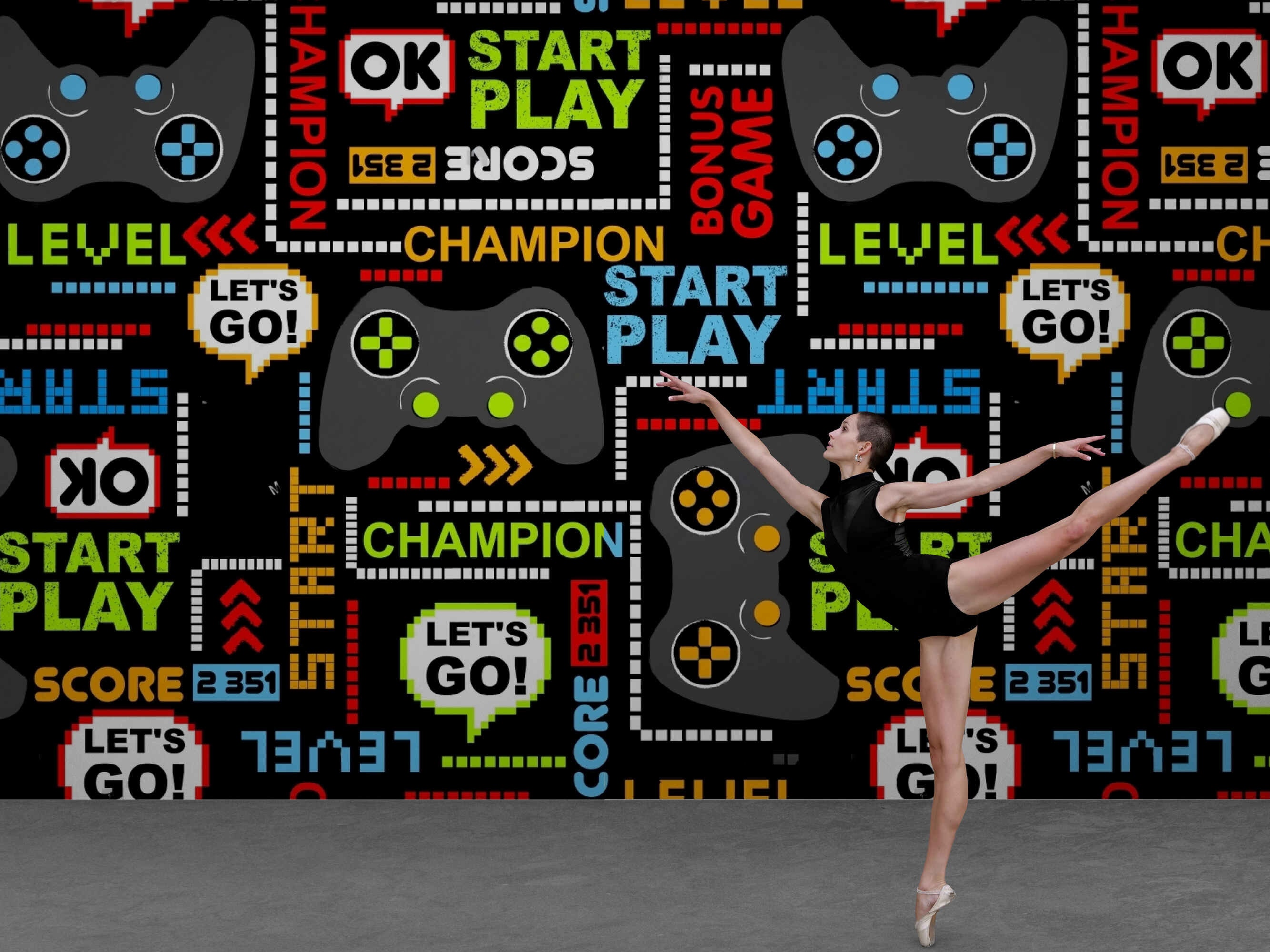 Gaming Wall Mural – Retro Video Game Peel and Stick Self Adhesive ...