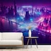 Wallpapers Cyberpunk City Art Wall Mural 3D Night City Wallpaper ...