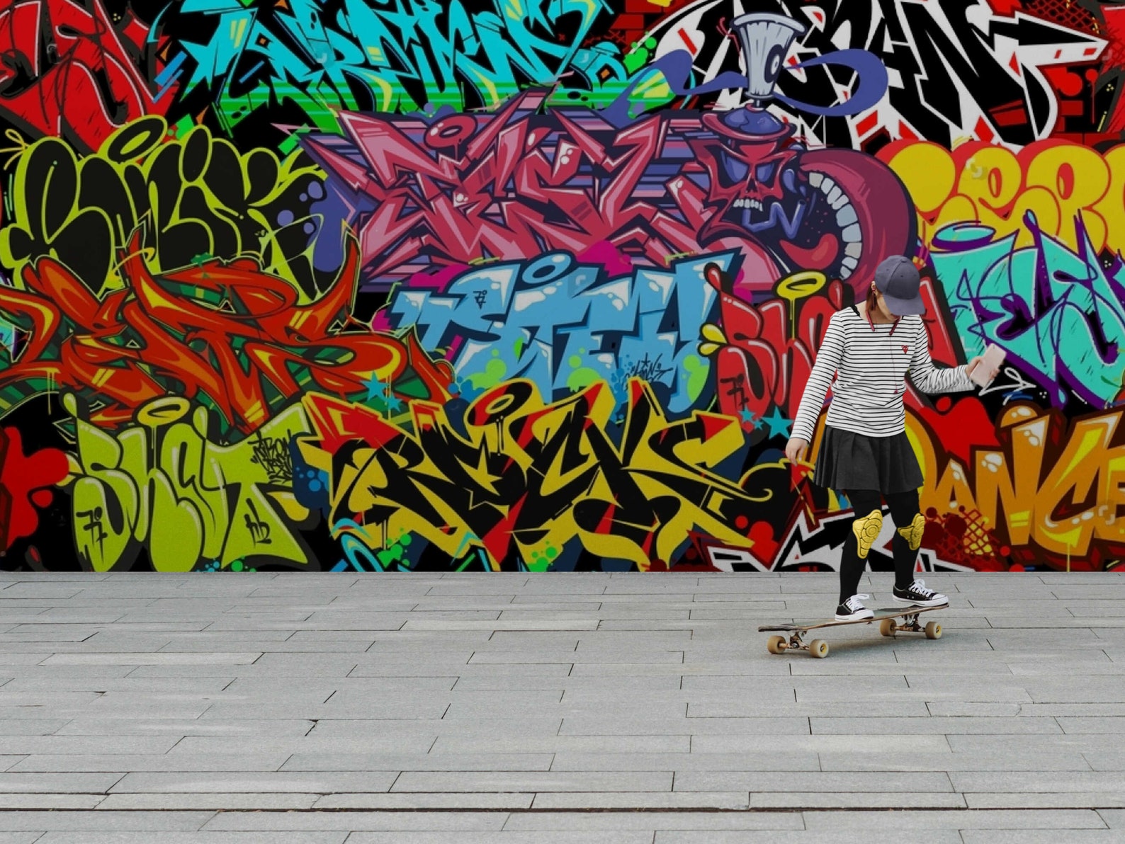 Street Art Graffiti Murals Peel and Stick Wallpaper Graffiti Wall Paper ...